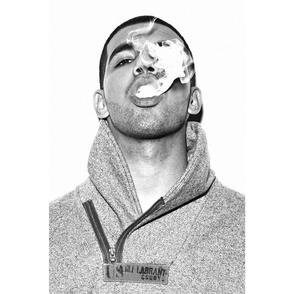 PosterGifts185 | Art | Drake Black And White Smoking Poster | Poshmark